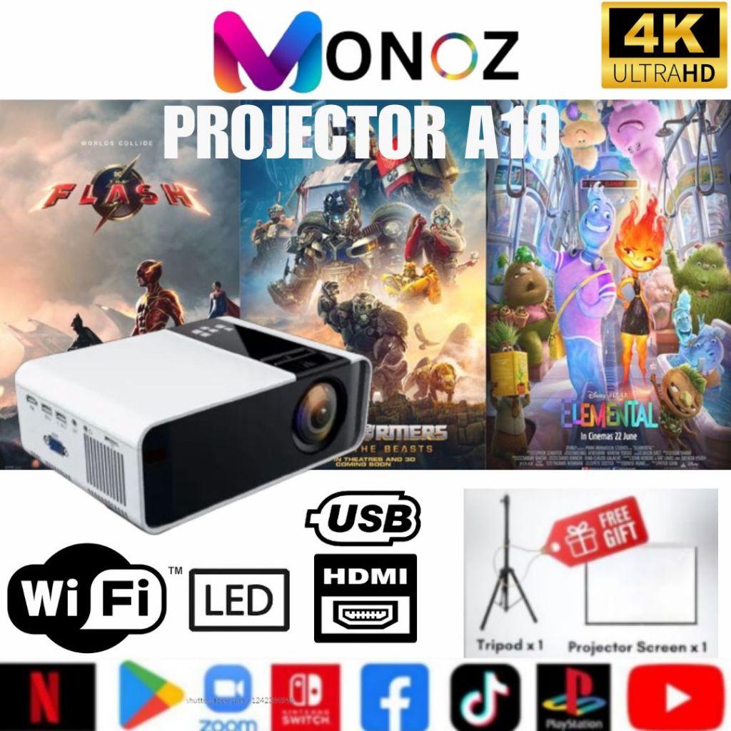 LUMOS [Projecter G86] 5000 Lumens Android Mini Projector โปรเจคเตอร์ HD ...