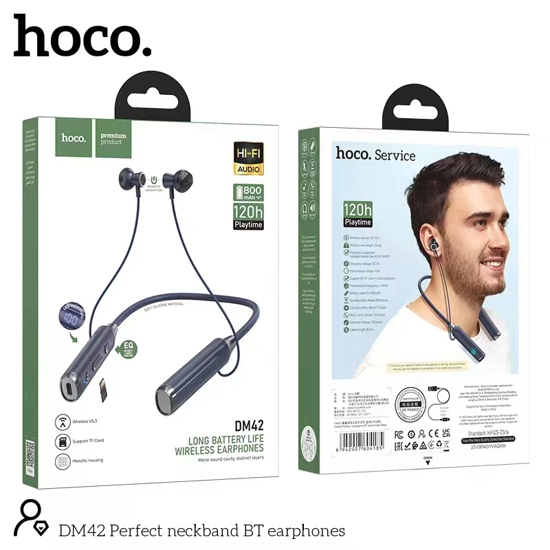 Hoco DM42 หูฟังบลูทูธ Perfect neckband BT V5.3 แบบคล้องคอ สำหรับ ...