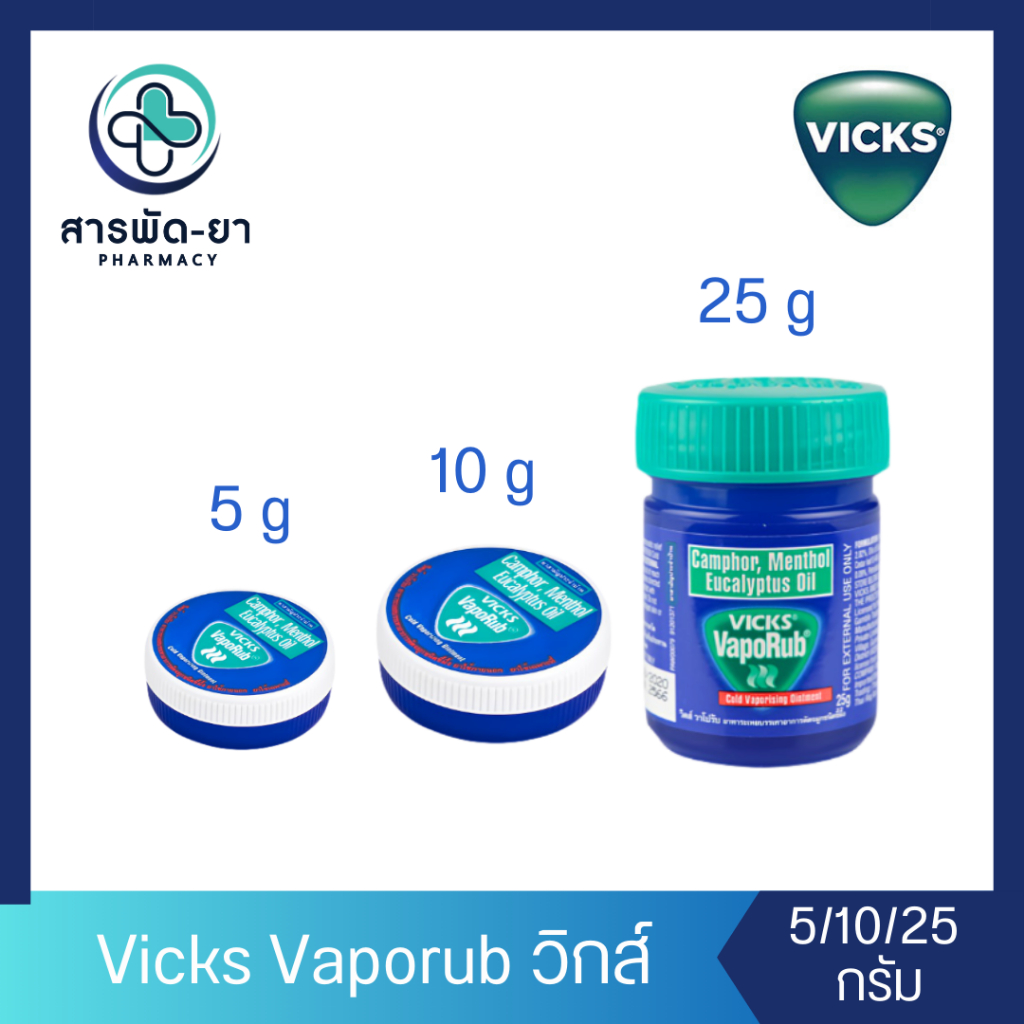 Vicks Vaporub วิคส์ วาโปรับ ขนาด 5g 10g และ 25g | Shopee Thailand