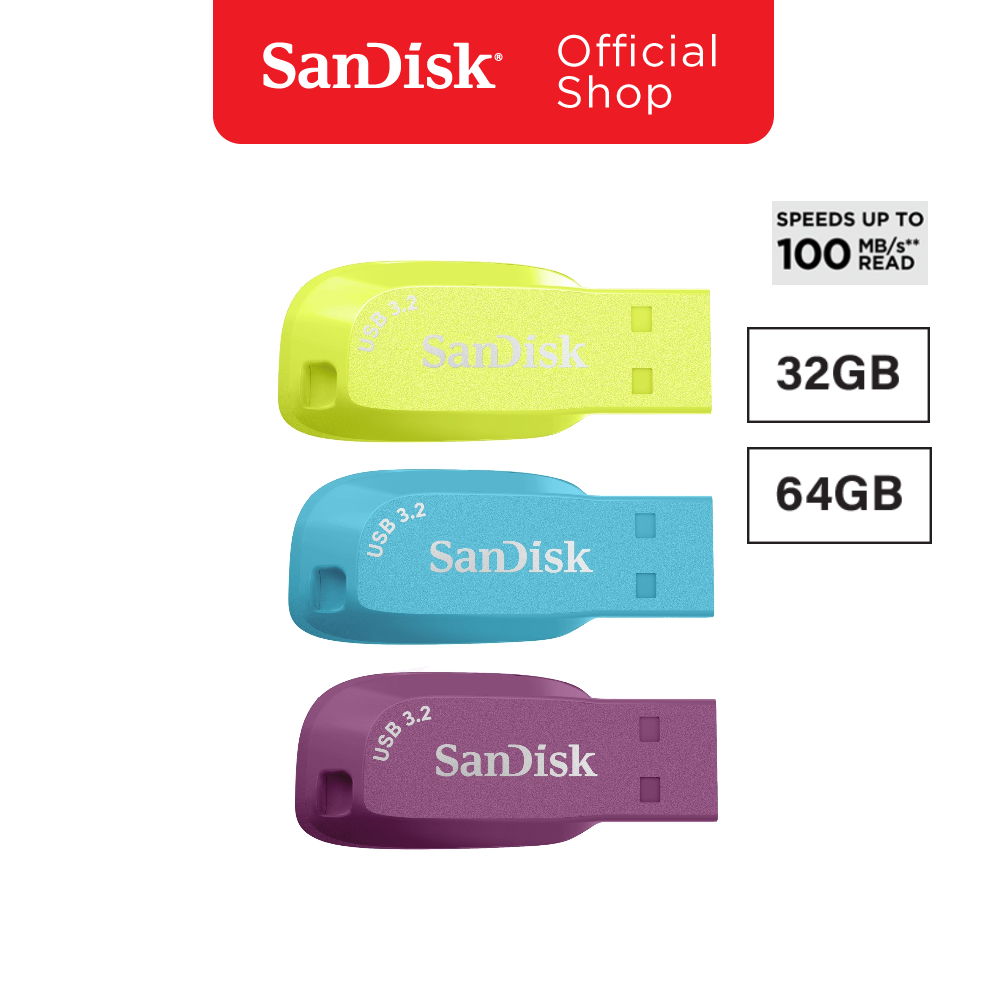 SanDisk Ultra Shift USB 3.2 Gen1 Flash Drive (SDCZ410 EP BB CO) 32GB ...