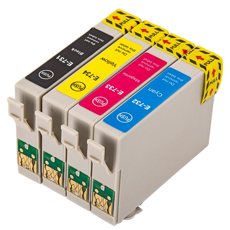 [สต็อกประเทศไทย]4 Pack 73N BK C M Y Ink 73 for EPSON T0731N / T0731 ...