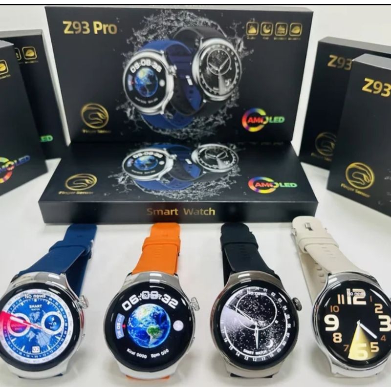 Z93 pro Smartwatch จอ Amoled เชื่อมบลูทูธ แจ้งเตือนข้อความ โทร-รับสาย โหมดกีฬา โหมดสุขภาพ แถมฟรี ...