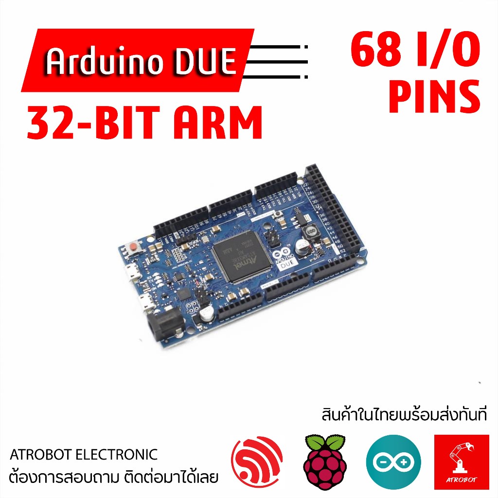 Arduino DUE R3 บอร์ดคอนโทร ไมโครคอนโทรลเลอร์ ARM 32-Bit 68 I/O ขาเยอะ พร้อมสาย | Shopee Thailand