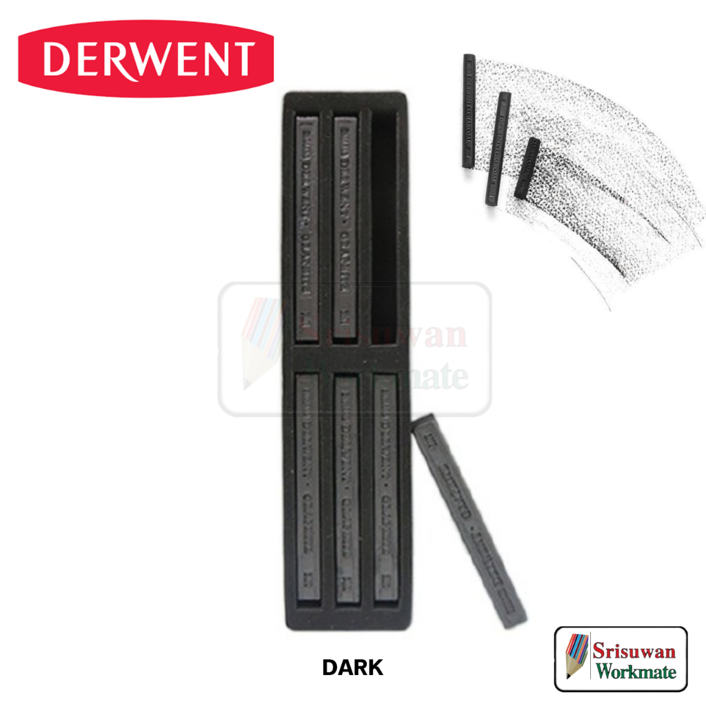 DERWENT No.35999 ชาร์โคล อาร์ทติสเกรด บรรจุ 6 แท่ง/กล่อง Dark Natural ...