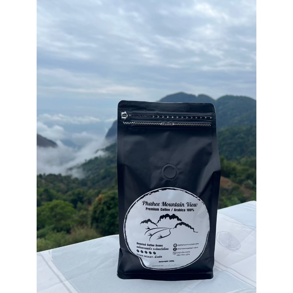เมล็ดกาแฟพรีเมี่ยม 500 กรัม กาแฟผาฮี้พันธุ์อาราบิก้า 100% Phahee ...