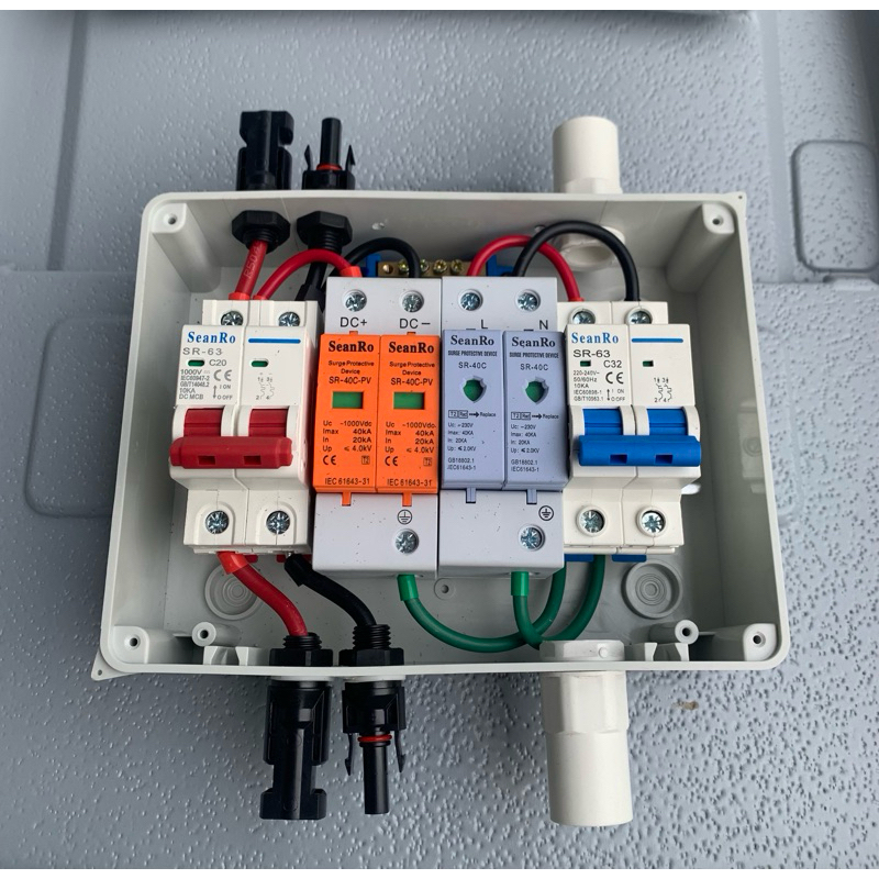 ตู้คอมไบเนอร์ AC-DC Solar Combiner Box with 1 to 4 PV | Shopee Thailand
