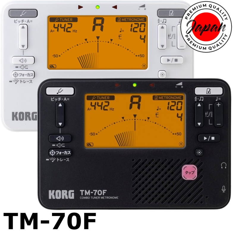 Korg TM-70F - COMBO TUNER METRONOME - BK Black/WH White made in Japan ...