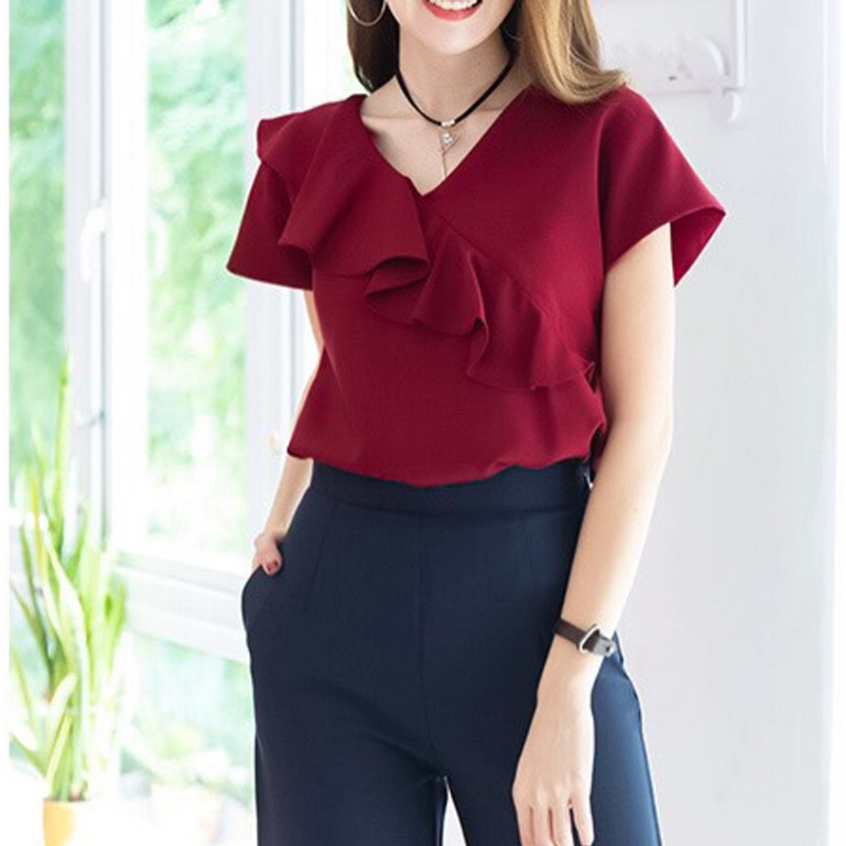 🔴ส่งไว🔴⚡☁️ กรอกโค้ด PUMPIM ลดทันที 60.- เมื่อช้อปครบ 300.- ♡̷ เสื้อคอวี ...