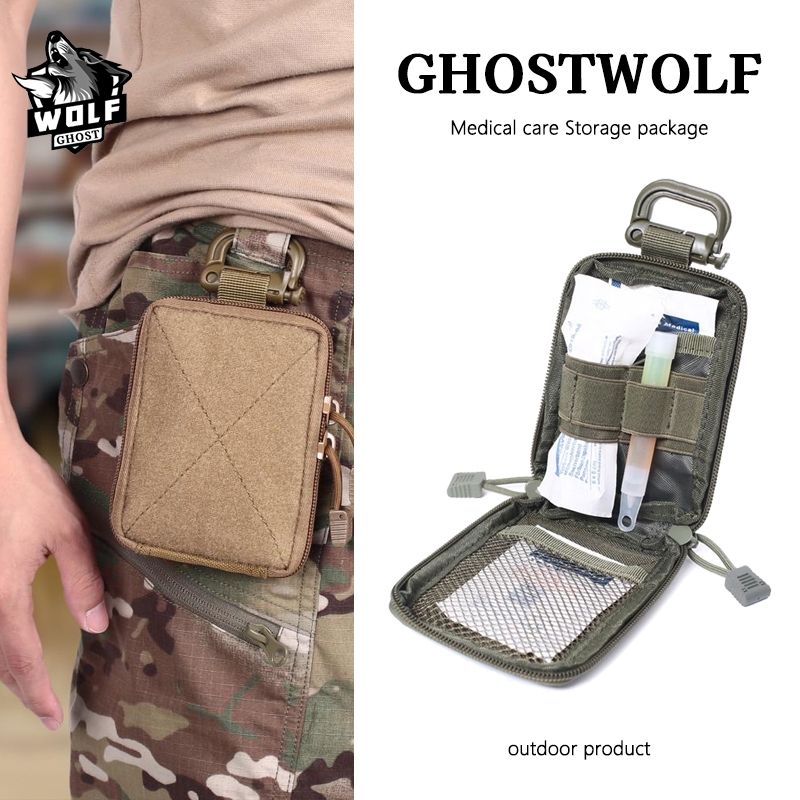 Ghostwolf กระเป๋ายุทธวิธี EDC กระเป๋าปฐมพยาบาลฉุกเฉิน สําหรับตั้งแคมป์ เดินป่า ล่าสัตว์ กลางแจ้ง ...