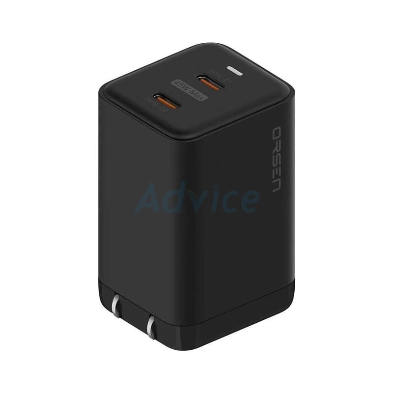 ORSEN Adapter 2 Ports (Type-C) Charger (45W,C11) Black - A0154357 ...