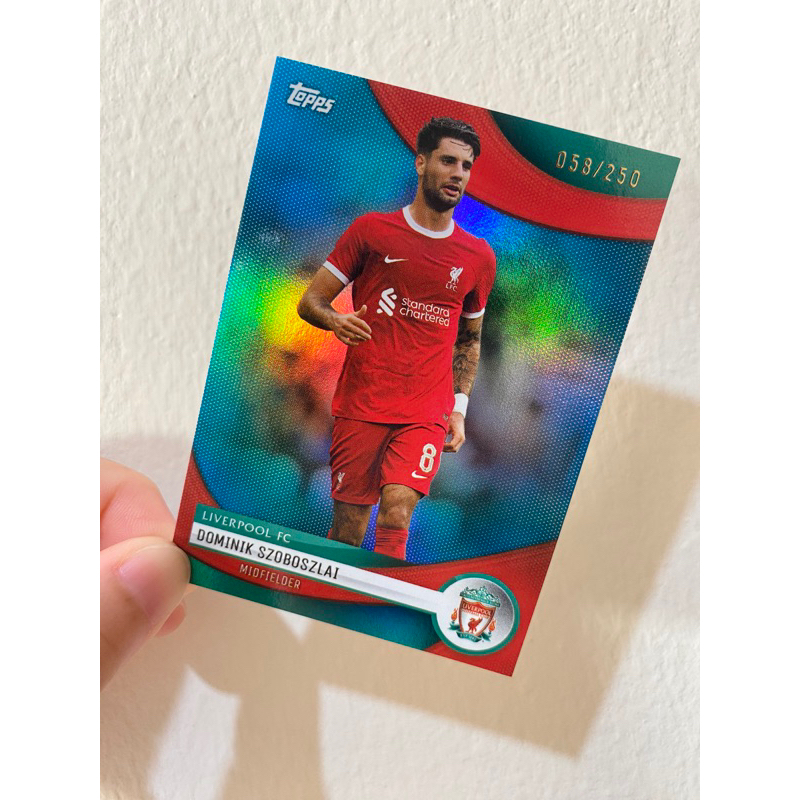 การ์ดนักฟุตบอลใบรัน Topps Liverpool Team Set 2023-2024 | Gold Drip ...