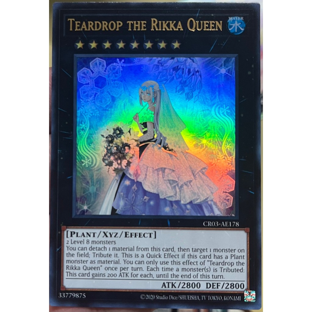 Yugioh Asia-Eng [CR03-AE178] Teardrop the Rikka Queen (Ultra Rare) การ์ดยูกิแท้ถูกลิขสิทธิ์ ...
