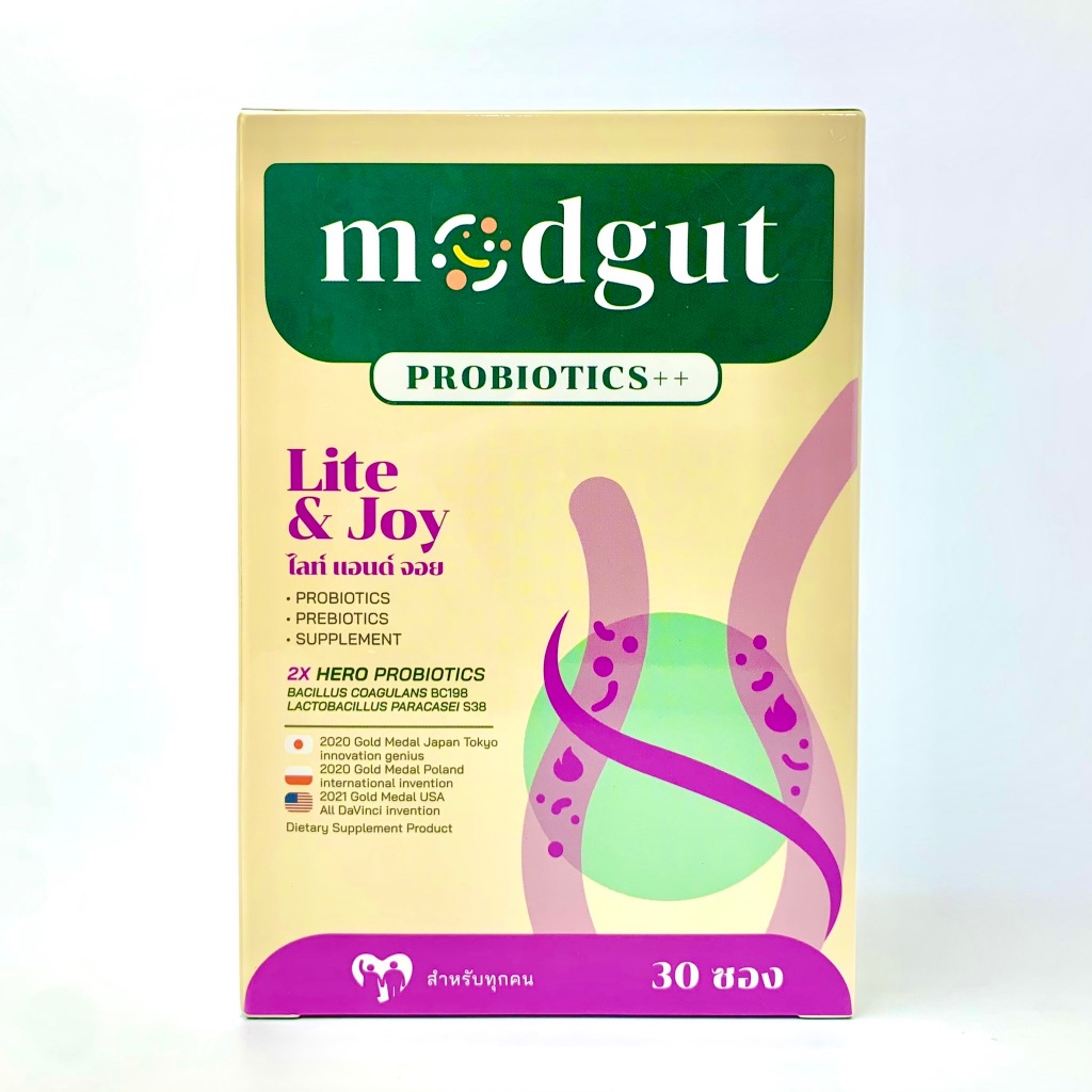 โพรไบโอติก มดกัต Modgut Probiotics++ สูตร Lite & Joy ไลท์ แอนด์ จอย มด ...