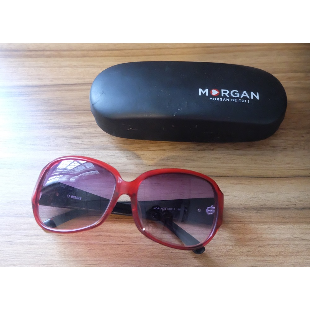 Morgan Sunglasses Size 59/15 130mm สีแดง/ดำ มือสอง ของแท้ | Shopee Thailand