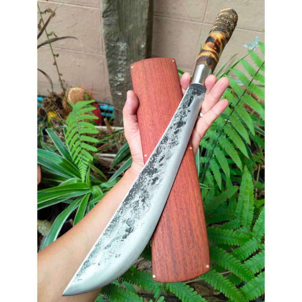 มีดลาบ มีดเหน็บ E-Nep มีดมาเชเต้ มีดใบตาย มีดเดินป่า มีดแคมป์ 11.7” SUP9 ตีร้อนชุบแข็ง ผิวไฟ ...