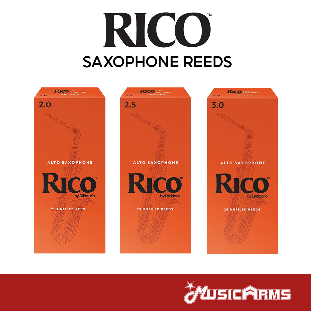 Rico Saxophone Reeds ลิ้นแซกโซโฟน เบอร์ 2 I 2½ I 3 (ราคาต่อชิ้น ...