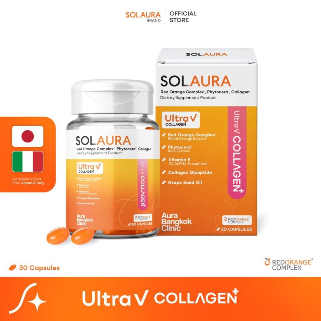 SOLAURA(โซลอร่า) - Ultra V Collagen (30 Softgels) | Shopee Thailand