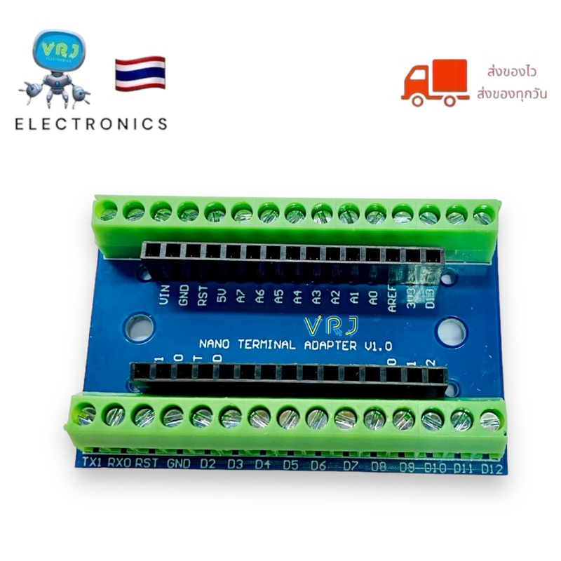 Arduino Nano 30pin เทอมินอล ช่วยยึดบอร์ด Arduino Nano / RP2 Nano ...