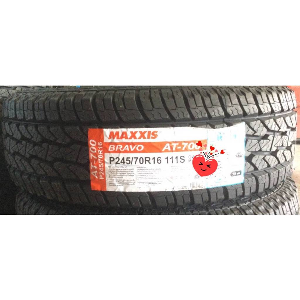 Maxxis 245/70R16 AT-700 Bravo A/T ขอบ 16 ยางใหม่ปี 2024 เดือน 3 (1 เส้น) แถมจุกลมยาง 1 อัน ...
