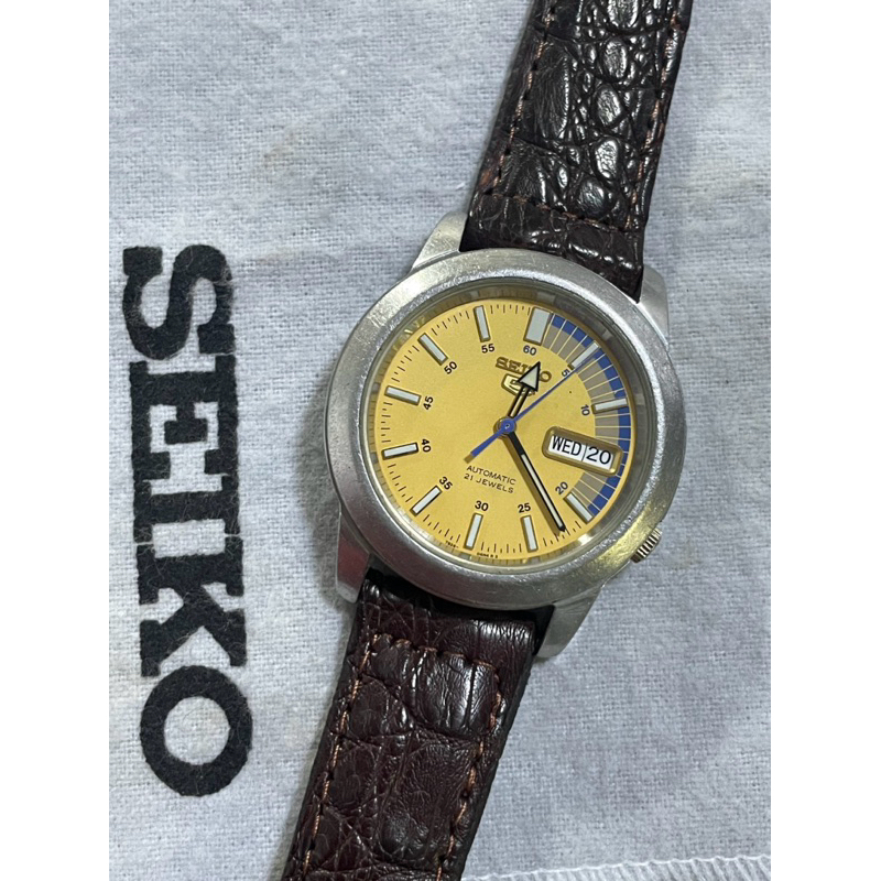 Seiko 5 Automatic with yellow racing dial | Shopee Thailand