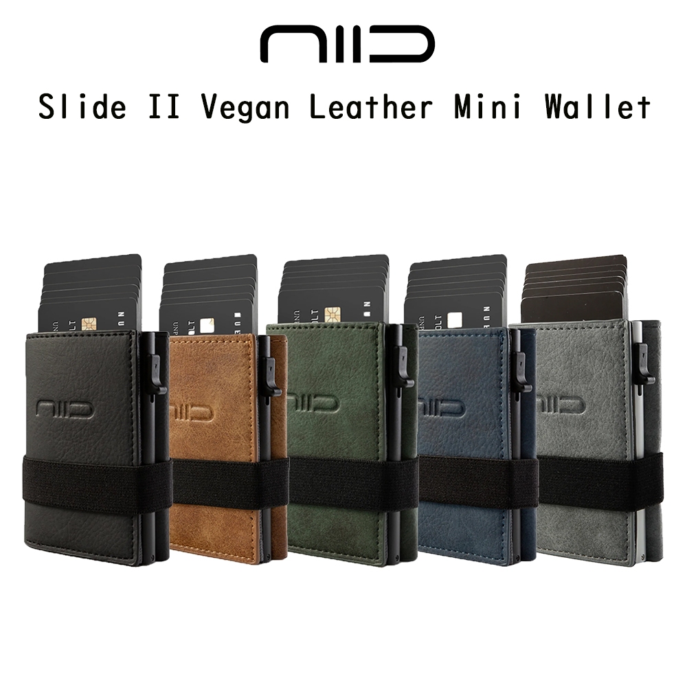 NIID Slide II Vegan Leather Mini Wallet กระเป๋าใส่บัตรและธนบัตรหนังวี ...