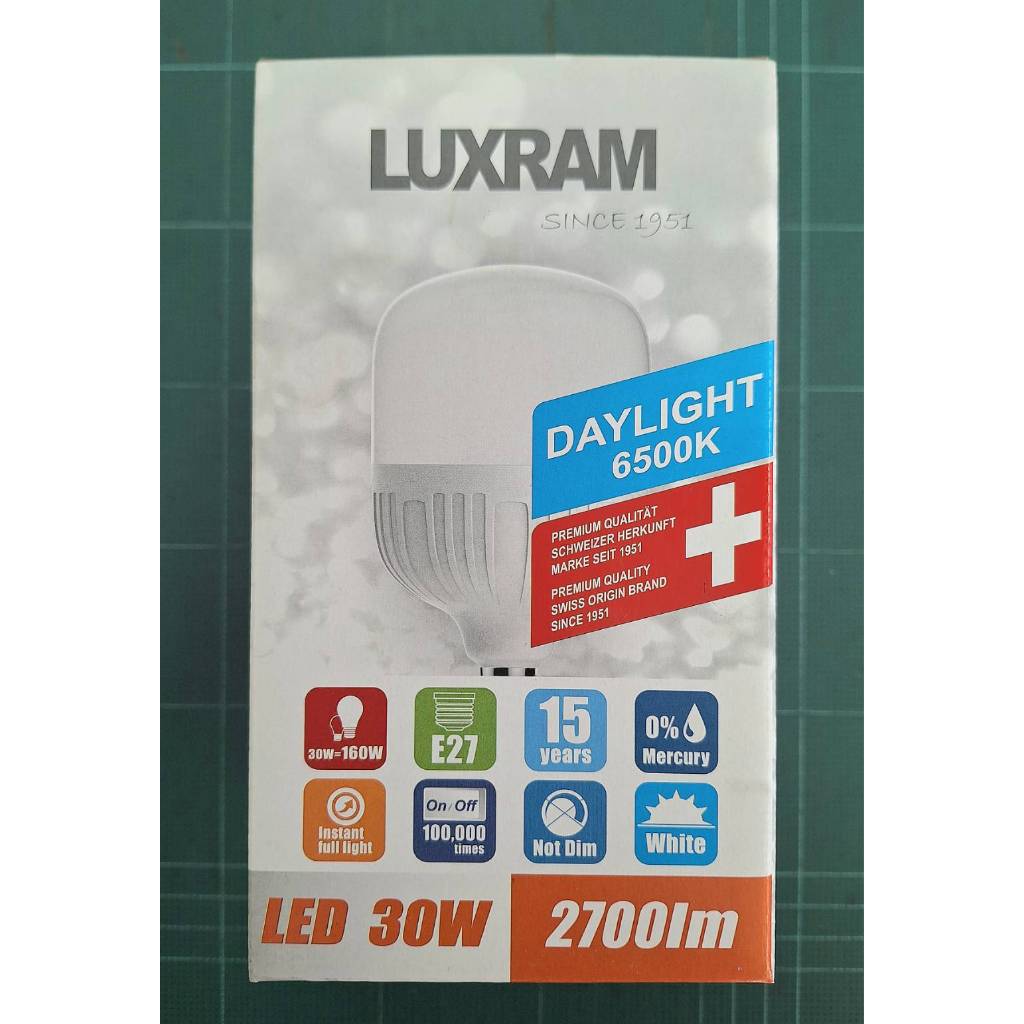 หลอดไฟ LED LUXRAM รุ่น Value Bullet 30W 2700lm Daylight | Shopee Thailand