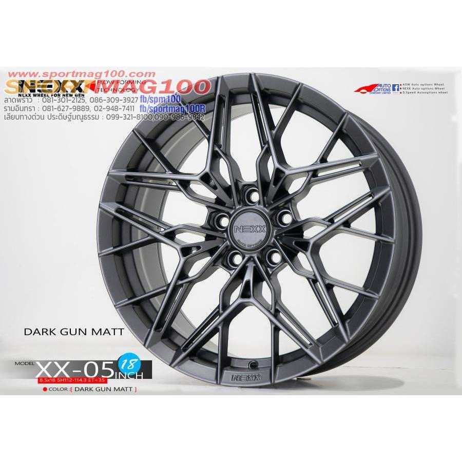 แม็กใหม่ NEXX XX05 สี DARK GUN MATT ขนาด 8.5x18 5รู112/114 ET35 ...