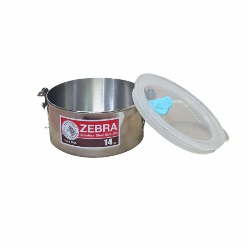 ปิ่นโตม้าลาย zebra smart lock 14cm แบบแยก 1ชั้นน เอาไว้เสริม ไม่รวมฝา ...