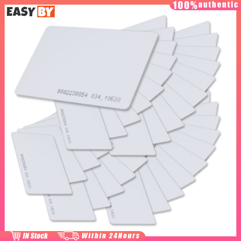 จัดส่งรวดเร็ว บัตรคีย์การ์ด คลื่นความถี่125 KHz. RFID Card 10/50ชิ้น ID ...