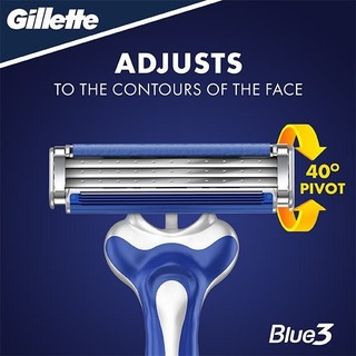 Gillette Blue3 ยิลเลตต์ บลูทรี ชุดใบมีดโกน แพ็ค 4 ด้าม p&g ใช้แล้วทิ้ง ...