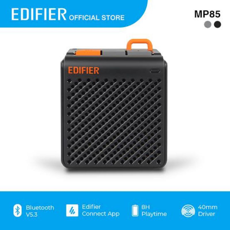 EDIFIER MP85 (BLACK) BLUETOOTH SPEAKER ลำโพงบลูทูธ (สีดำ) | Shopee Thailand