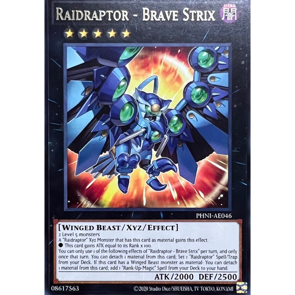 Yugioh Asia-Eng [PHNI-AE046] Raidraptor - Brave Strix (Rare) การ์ดยูกิ ...