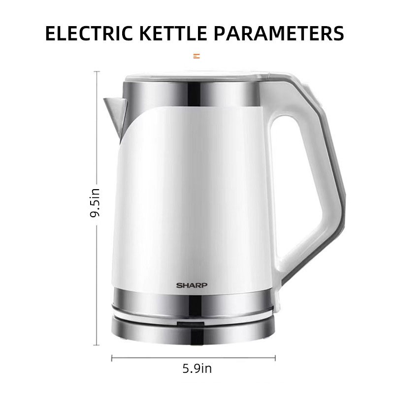 SHARP กานำ้ร้อนไฟฟ้า กาต้มน้ำไฟฟ้า ขนาด 2.0L 304 สแตนเลส ความจุปขนาดใหญ่ กาน้ำร้อน กาต้มน้ำไฟฟ้า ...