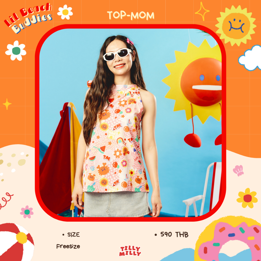 Tilly Milly เสื้อแขนกุดผู้หญิง Top-Mom - Lil Beach Buddies | Shopee Thailand