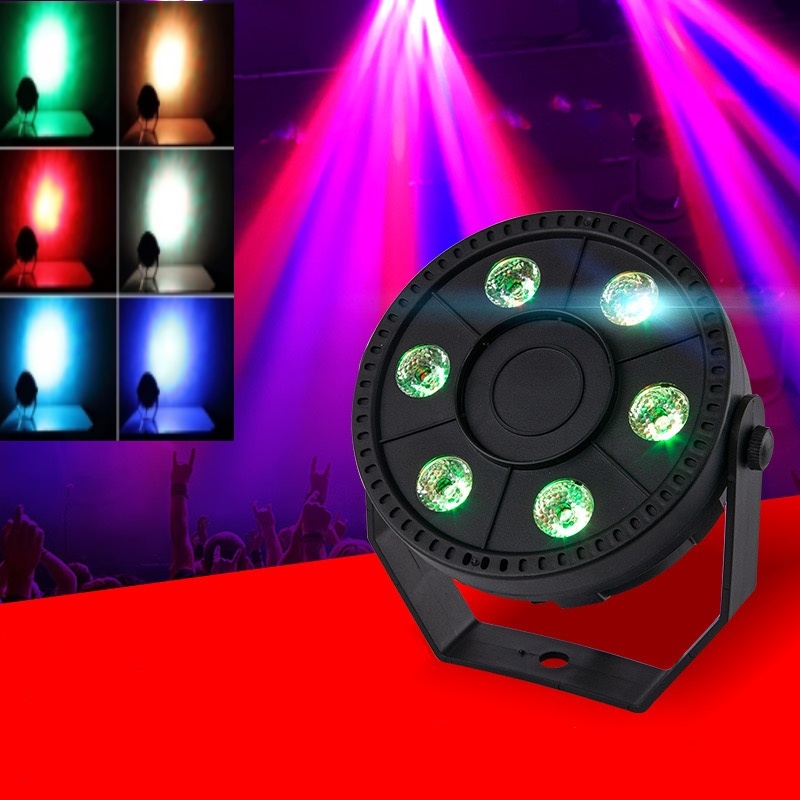 ไฟพาร์ ไฟดิสโก้ ไฟปาร์ตี้ LED mini par light 6 LED สี RGB 3IN1 ไฟฟ้า ...