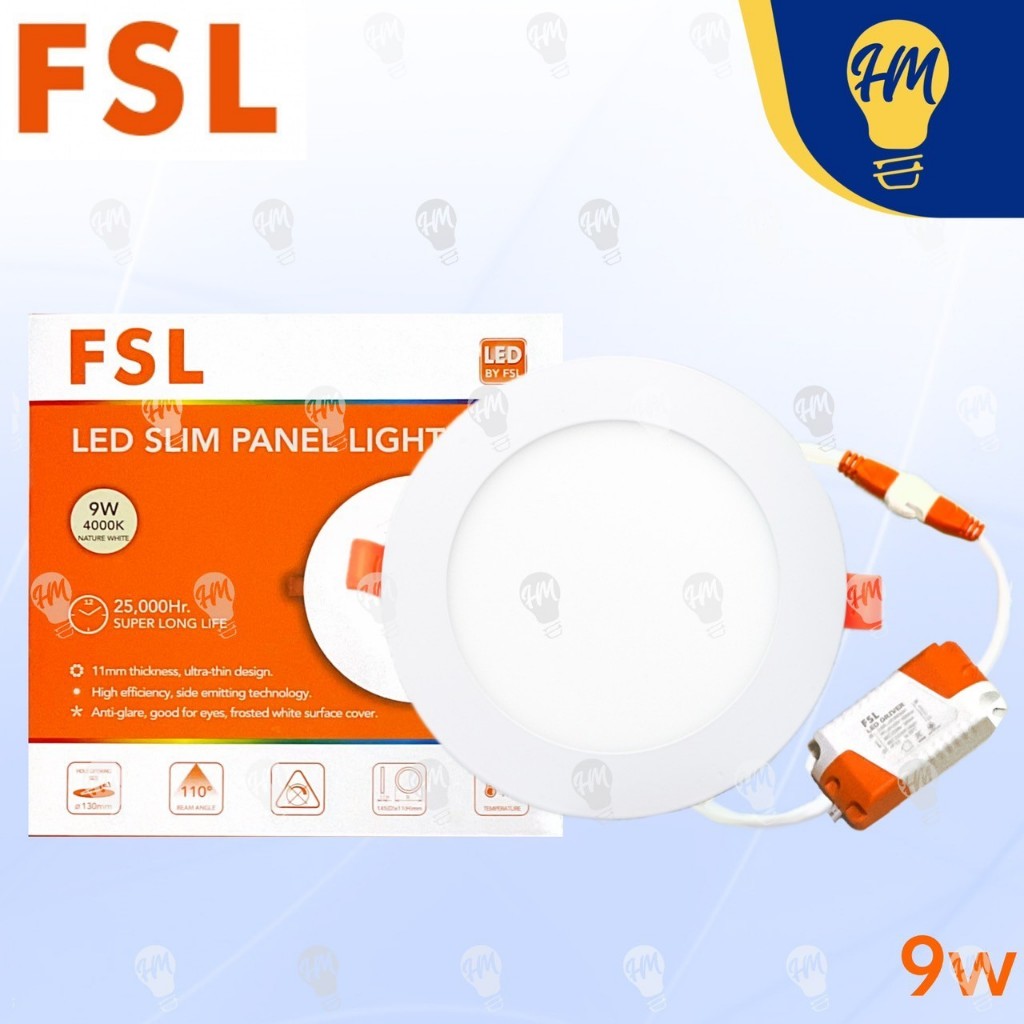 FSL ดาวน์ไลท์ LED 6W 9W 12W 18W แสงคูลไวท์ (Cool White 4000K) Panel ...