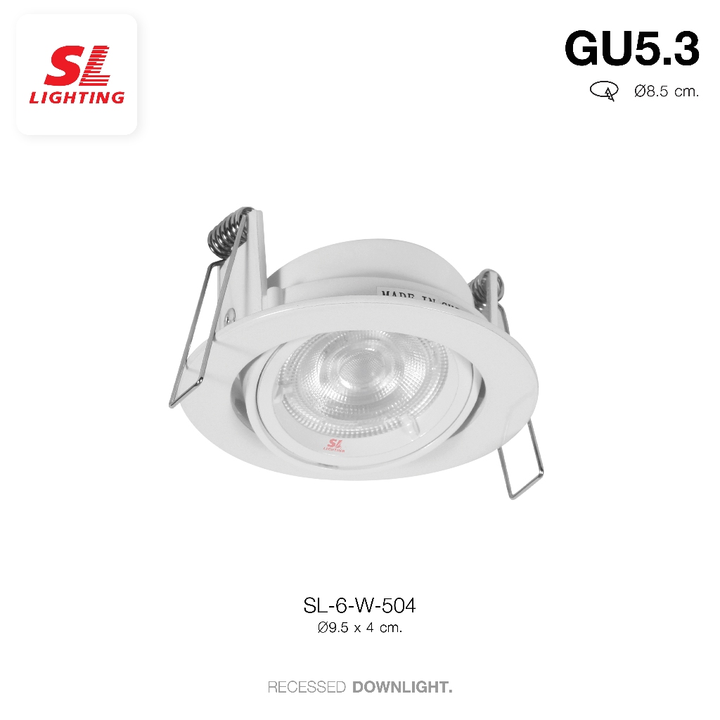 SL LIGHTING | Recessed Downlight โคมไฟดาวน์ไลท์ฝังฝ้า ทรงกลม ปรับหน้า ...