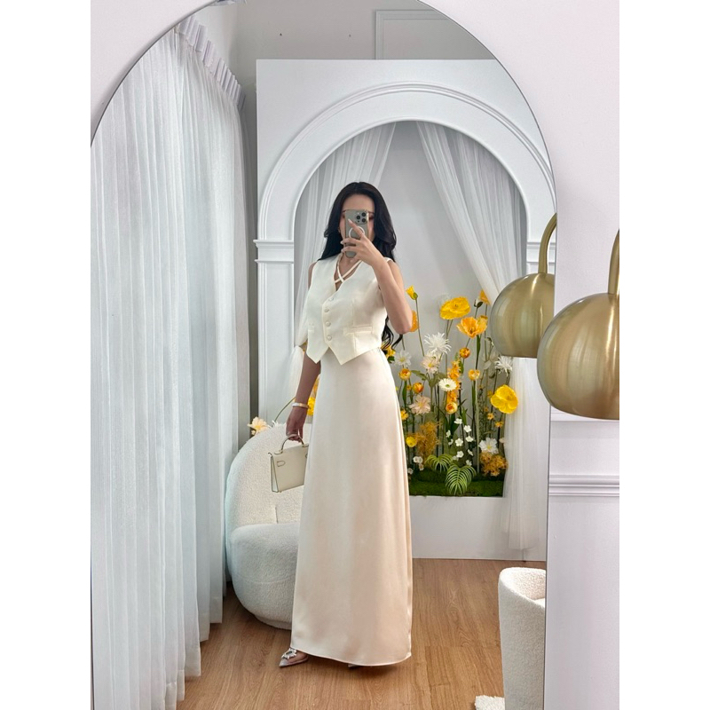 P288กระโปรงยาวผ้าซาตินซับในเต็มตัว (ผ้าโครตหนา) Teerakanu | Shopee Thailand