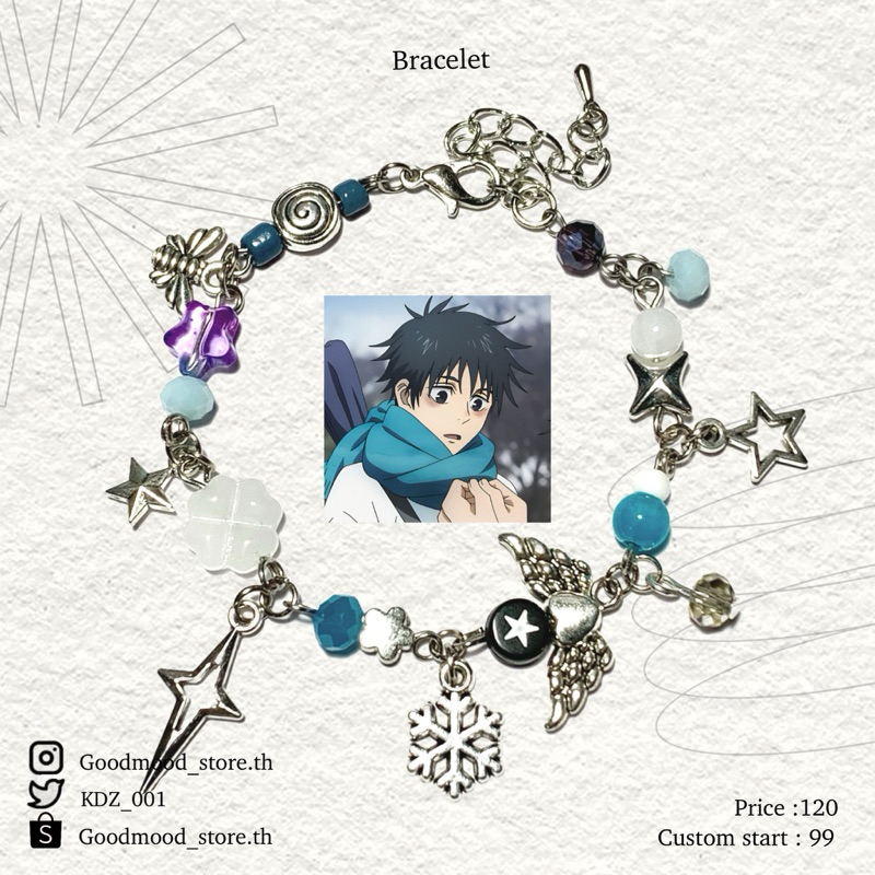 Eyepin bracelet Yuta ยูตะ มหาเวทย์ผนึกมาร สร้อยข้อมือแฮนด์เมด jujutsu ...