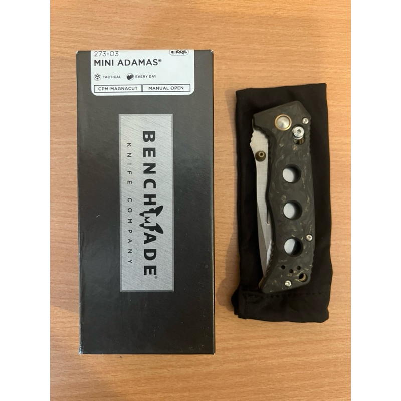 Benchmade Mini Adamas (273-03), 3.25” CPM Magnacut, Marbled Carbon ...