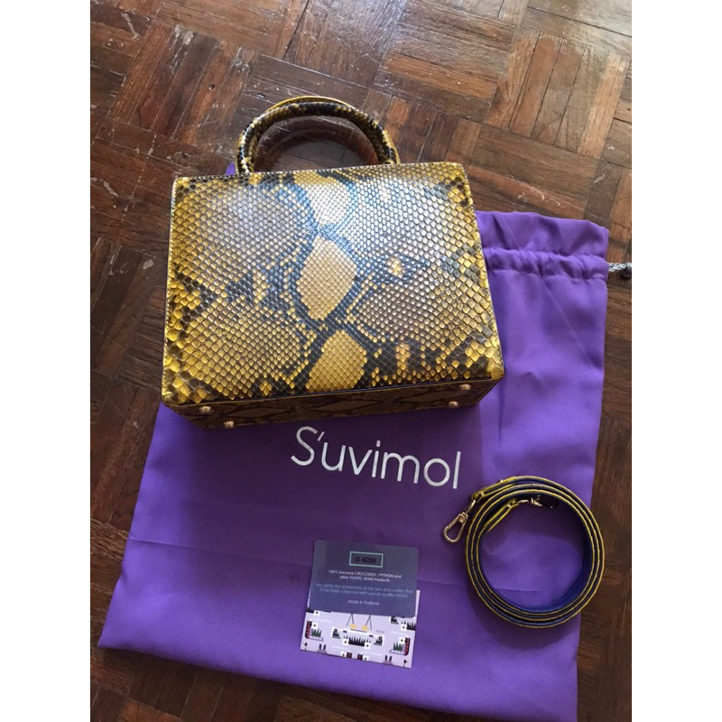 Suvimol Exotic Bag กระเป๋าหนังงู ของแท้มือ2 สภาพใหม่มาก | Shopee Thailand