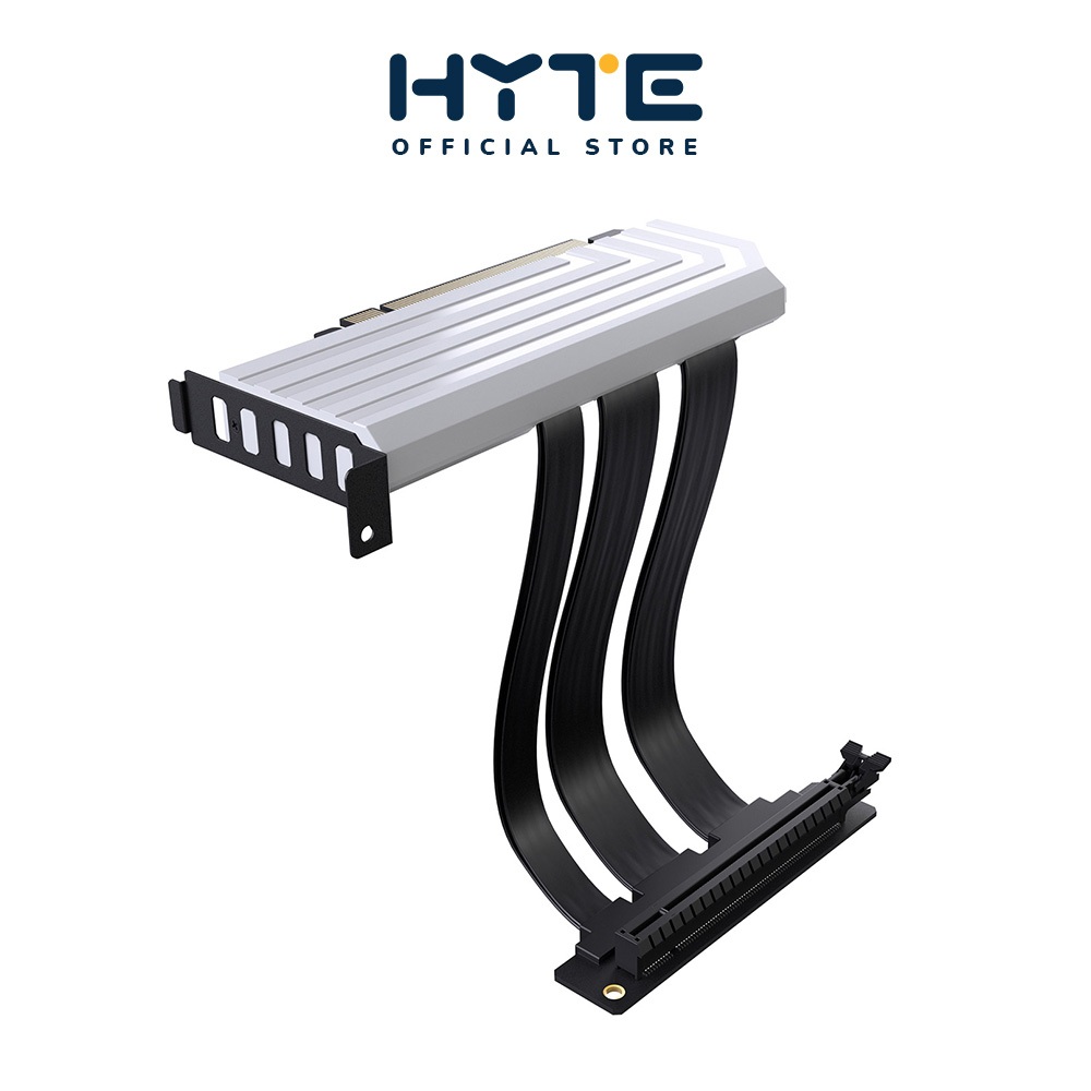 HYTE PCI-E 4.0 x16 RISER WHITE (Riser card / สายต่อการ์ดจอจากเมนบอร์ด ...