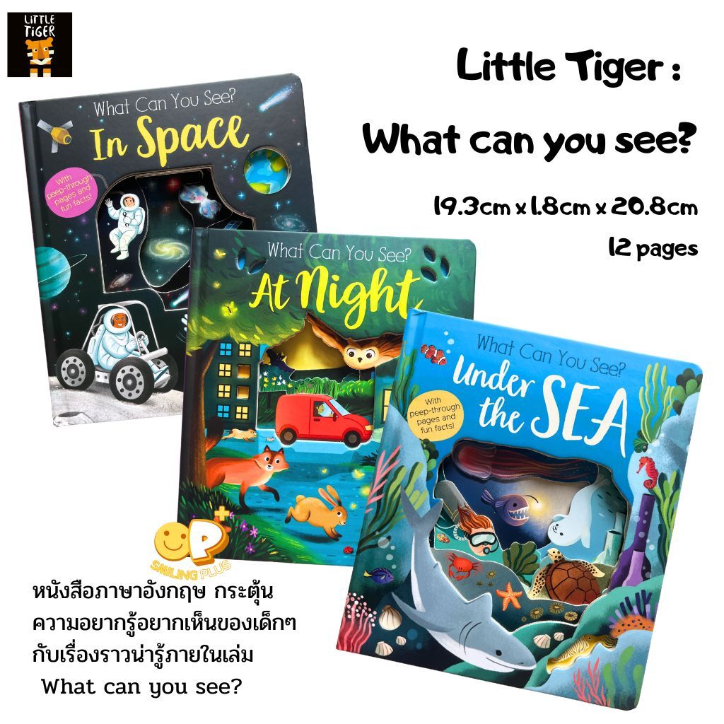 Board book บอร์ดบุ๊ค What can you see? Under the sea, in space, at ...