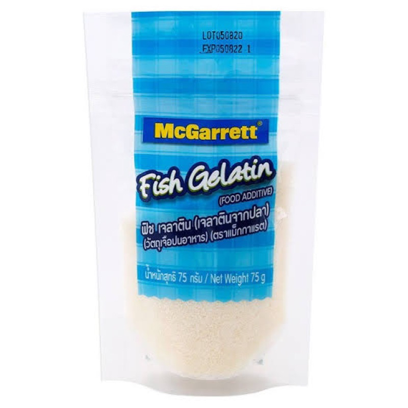 Mcgarrett fish gelatin 75g. fl แม็กกาแร็ต เจลาตินจากปลา ฟิช เจลาติน ...