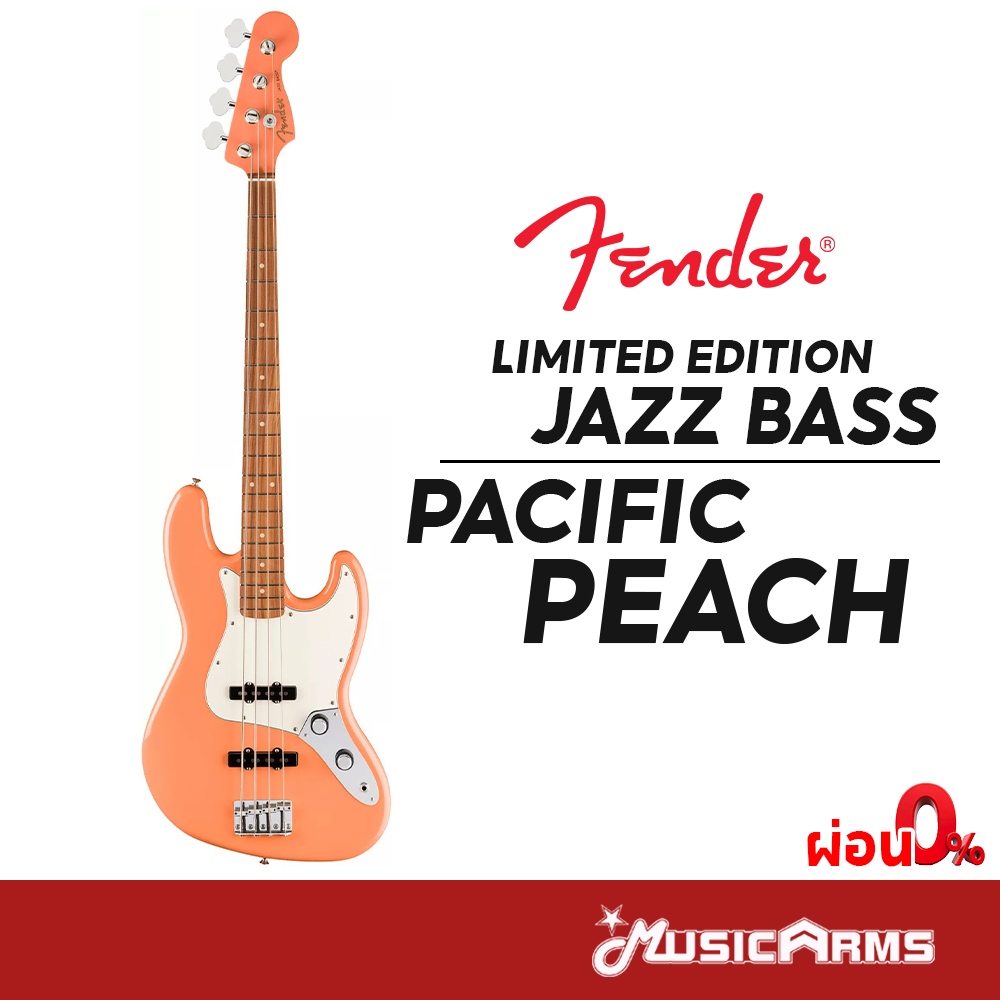 Fender Player Limited Edition Jazz Bass Pacific Peach เบสไฟฟ้า Music ...