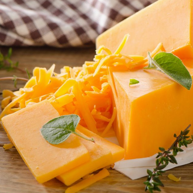 เชดด้าส้ม เชดดาร์ ชีสสีส้ม แบบก้อน 200g-1Kg - Aro Red Cheddar Cheese ...
