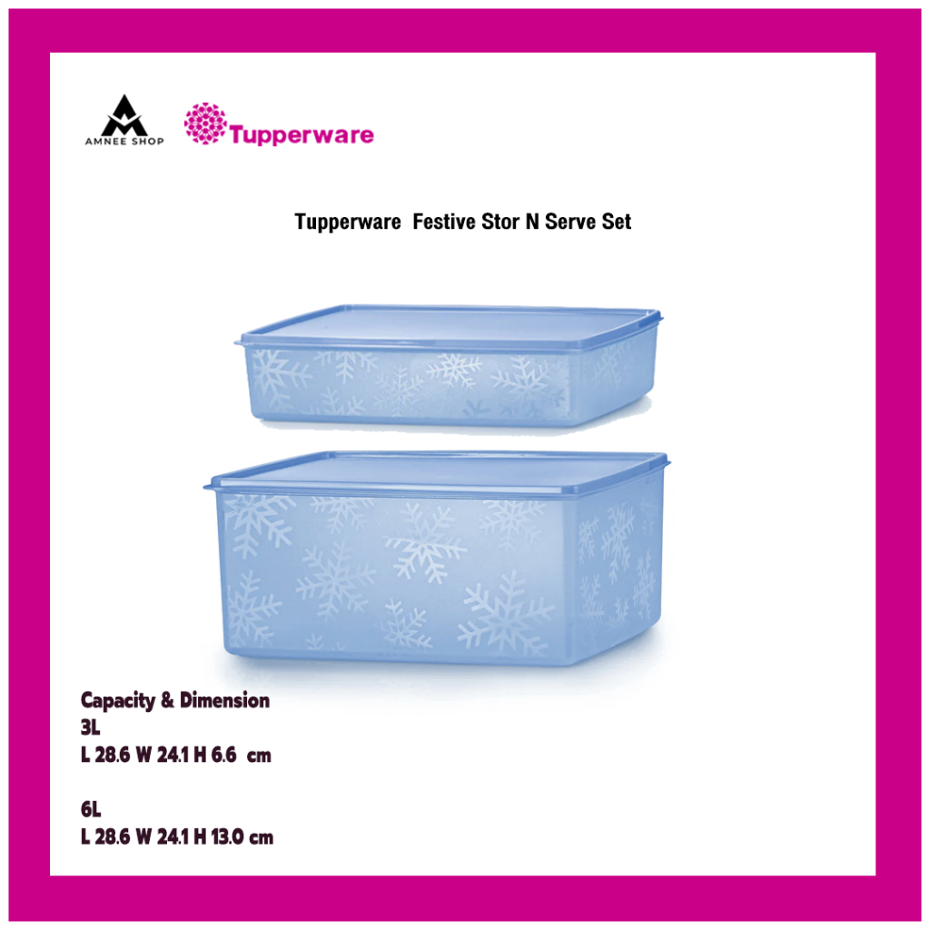 Tupperware Festive Stor N Serve Set ขนาด 3L /6L 1ใบ | Shopee Thailand