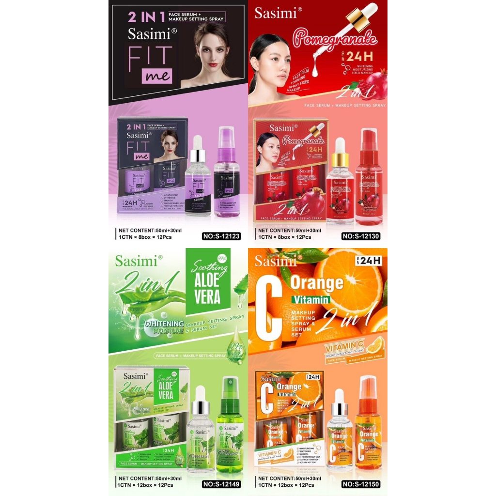 เซรั่ม sasimi 4 สูตร 2 in 1 FACE SERUM+MAKE UP SETTING SPRAY ปรับสภาพ ...