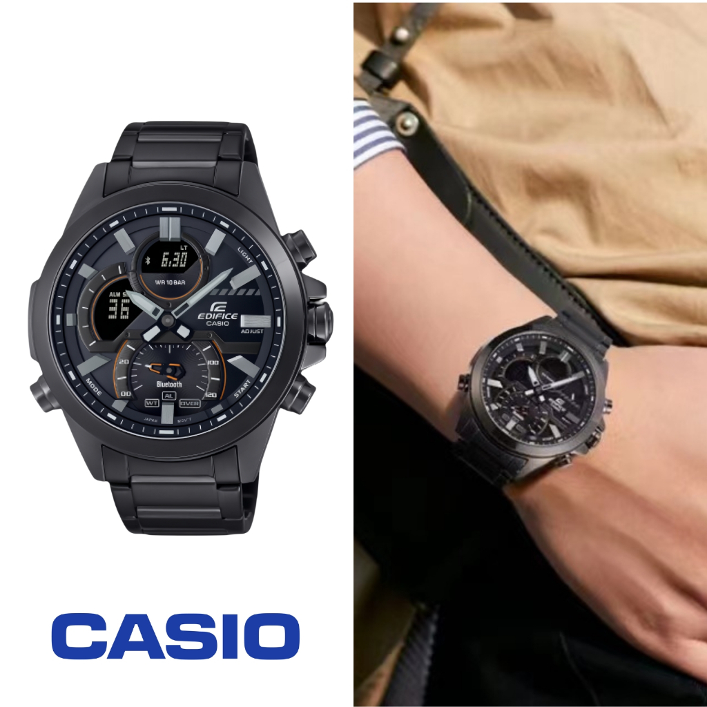 นาฬิกาผู้ชาย ดีไซน์สวย สายยาง และสแตนเลส รุ่นใหม่ ใส่ทำงาน ECB-30DC-1A | Shopee Thailand