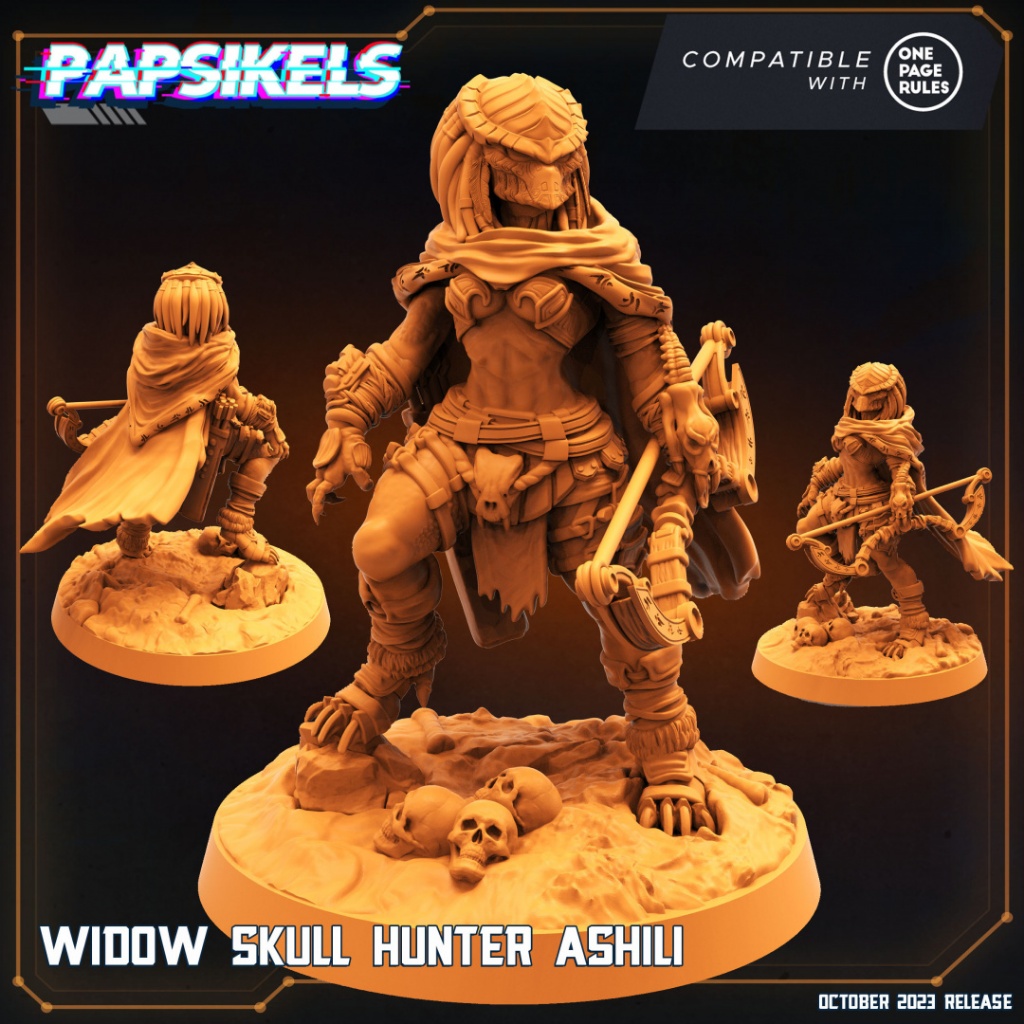 Widow Skull Hunter Ashili - Skull Hunters - Humanoid Yautja / 32mm ...